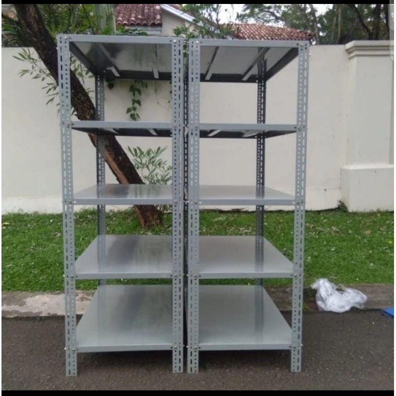 Jual Rak besi siku 5 susun, T200xL50xP100 | Shopee Indonesia
