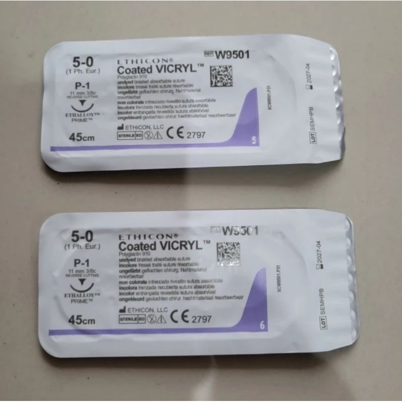 Jual Vicryl 5-0 W9501 / Vicril / ETHICON | Shopee Indonesia