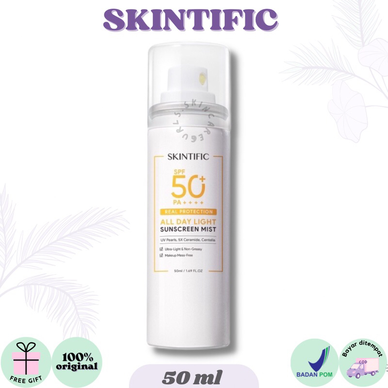 Jual Skintific Sunscreen Mist All Day Light SPF 50 PA++++ | Sunscreen ...