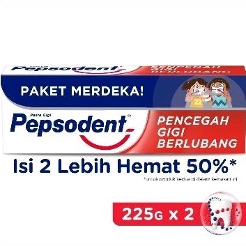 Jual Pepsodent 225 gr x 2 ( 1 pack isi 2 pcs ) | Shopee Indonesia