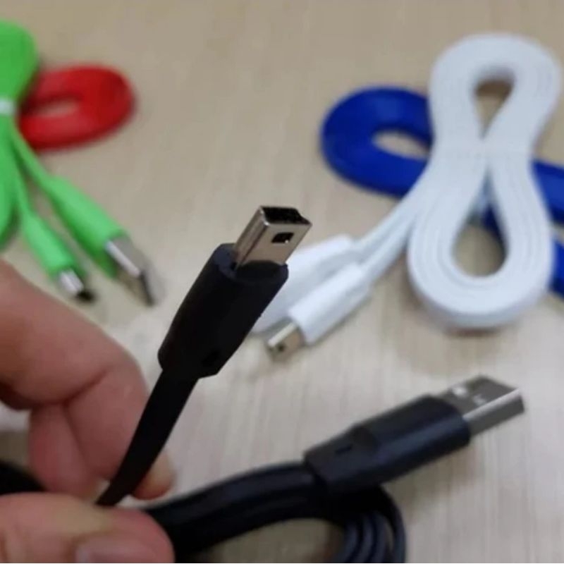 Jual KABEL DATA MINI USB 5 PIN FLAT UNIVERSAL BEST QUALITY NEW SERIES ...