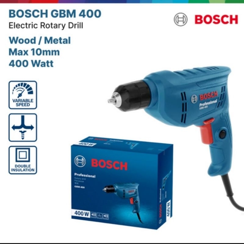 Jual BOSCH GBM 400 BOR 10 MM KEYLESS BOR BESI SEKRUP DRILLING BOR ...