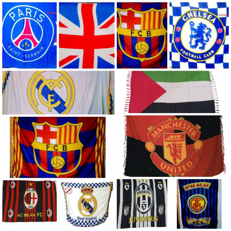Jual KAIN RUMBAI FOOTBALL CLUB // KAIN BENDERA FLAFON MOBIL //KAIN KAP ...