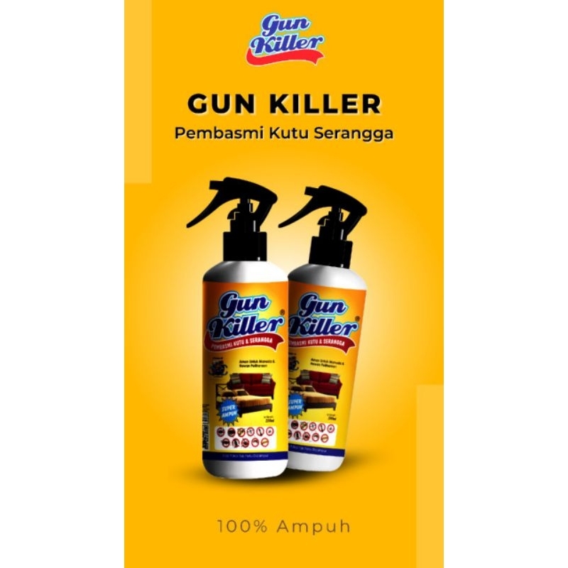Jual Gun Killer Pembasmi Kutu Kasur Sofa Botol Spray 250ml | Shopee ...