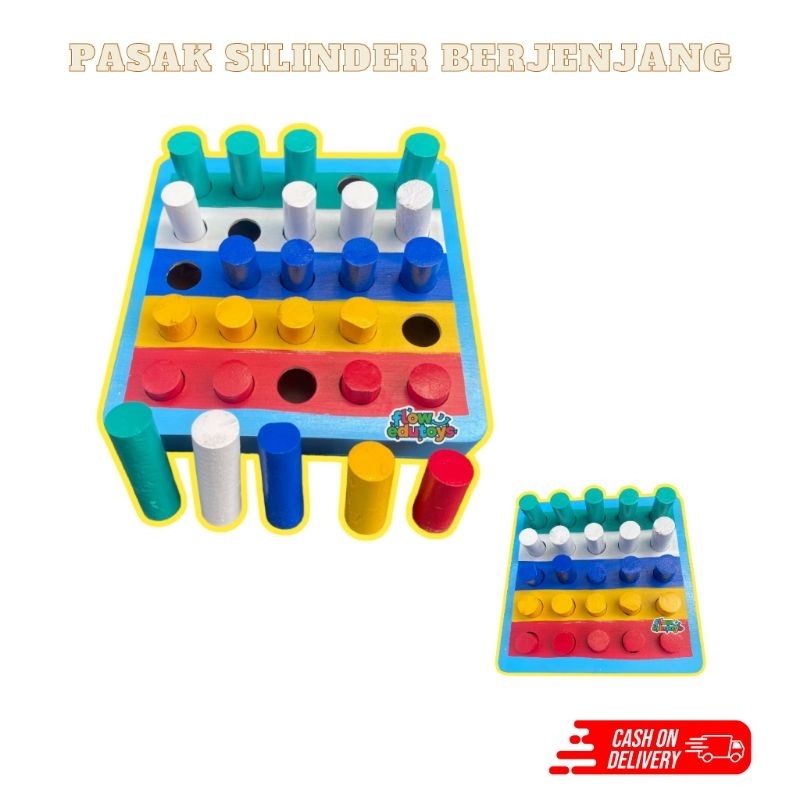 Jual Mainan Edukasi Anak Pasak Silinder Berjenjang | Shopee Indonesia
