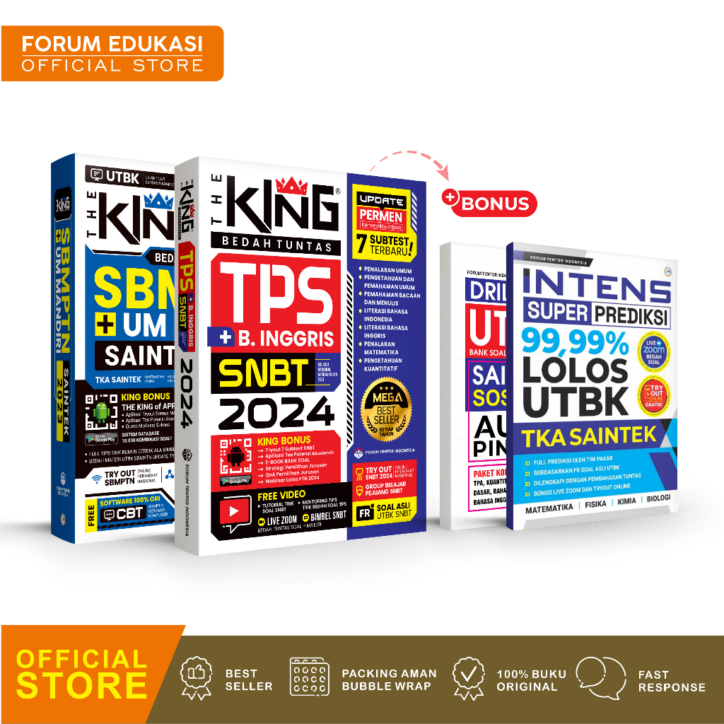 PAKET HEMAT THE KING SAINTEK - SOSHUM + THE KING TPS 2024 BONUS BUKU ...