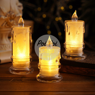 Jual Lilin LED Premium Akrilik Aesthetic Candle Smokeless Natal Lampu ...