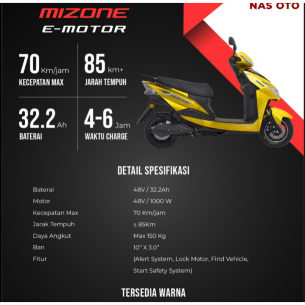 Harga Mizone Motor Listrik Terbaru Desember 2023 |BigGo Indonesia