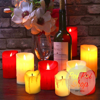 Jual Lilin LED Premium Akrilik Aesthetic Candle Smokeless Natal Lampu ...