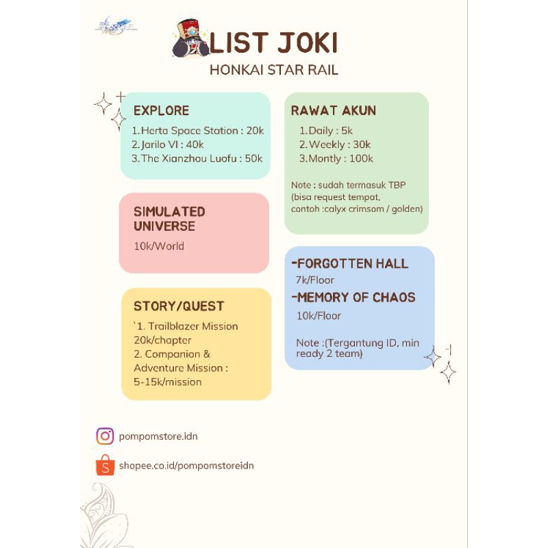 Harga honkai star rail poster Terbaru Sep 2024 |BigGo Indonesia