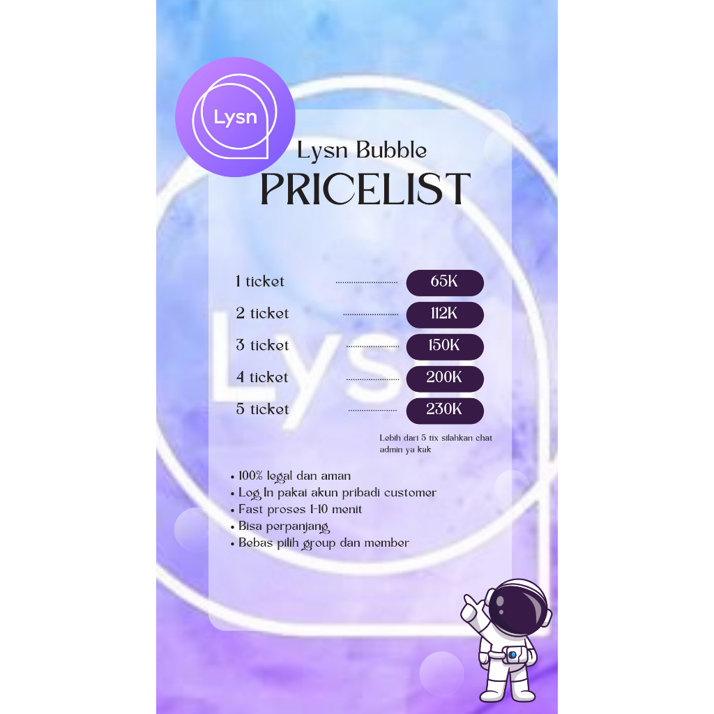 Harga lysn &bubble Terbaru Sep 2025 | BigGo Indonesia
