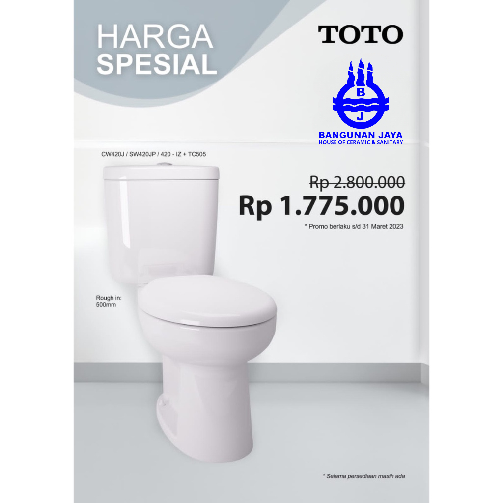 Harga toilet duduk toto cw 420j Terbaru Sep 2025 | BigGo Indonesia