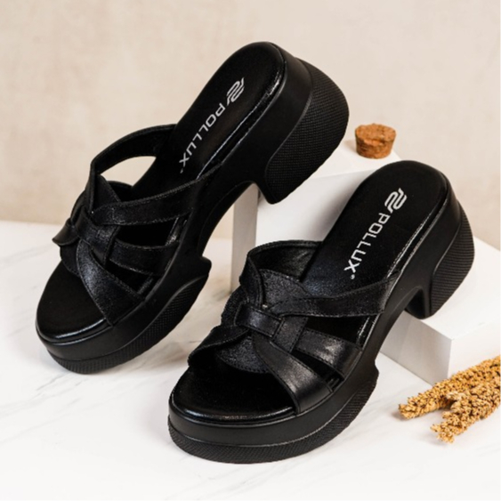 Belanja Pollux Daily WPOCS 01 | Sandal Wedges Wanita Kulit | Sandal ...