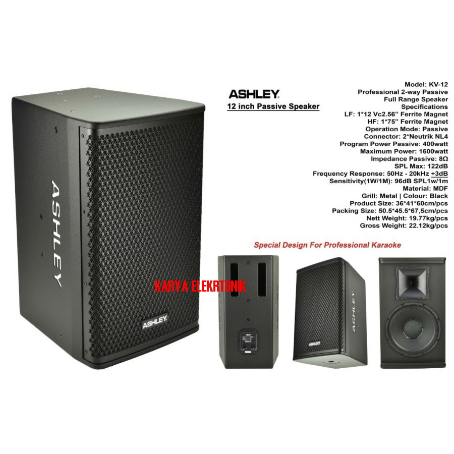 Harga Speaker Pasif Ashley 12 Inch Terbaru Des 2024 |BigGo Indonesia