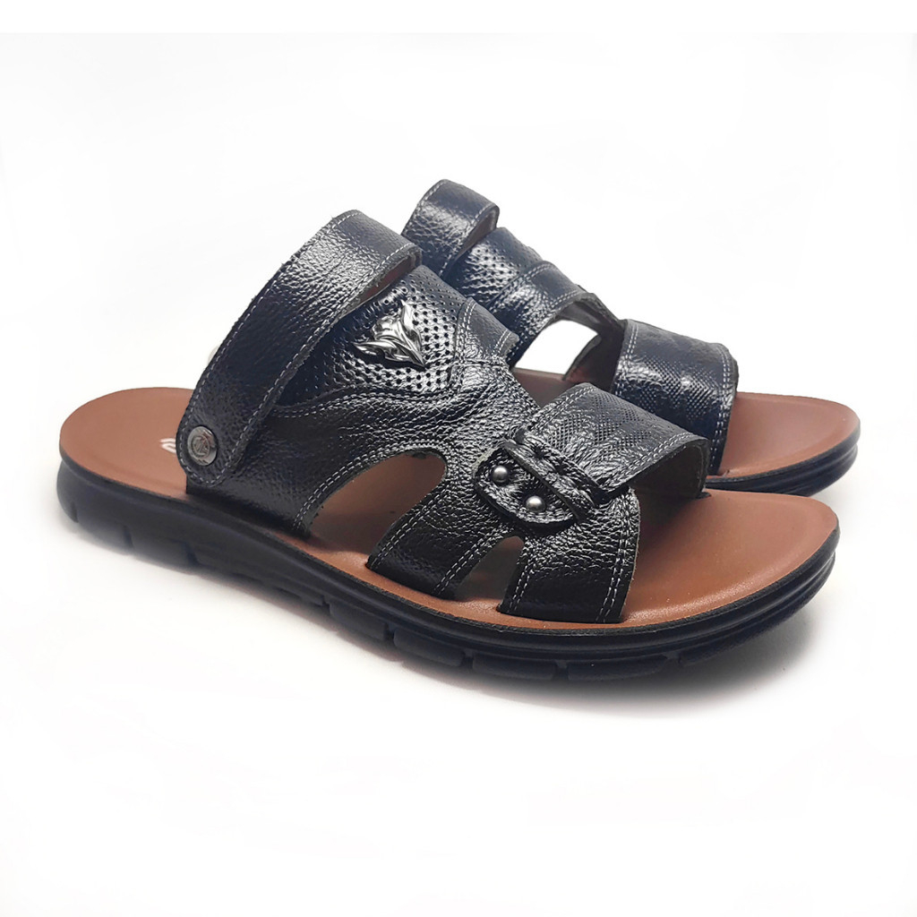 Belanja Pollux PDQ 6870 - Sandal Kulit Pria Slip On Sangat Nyaman Dan ...