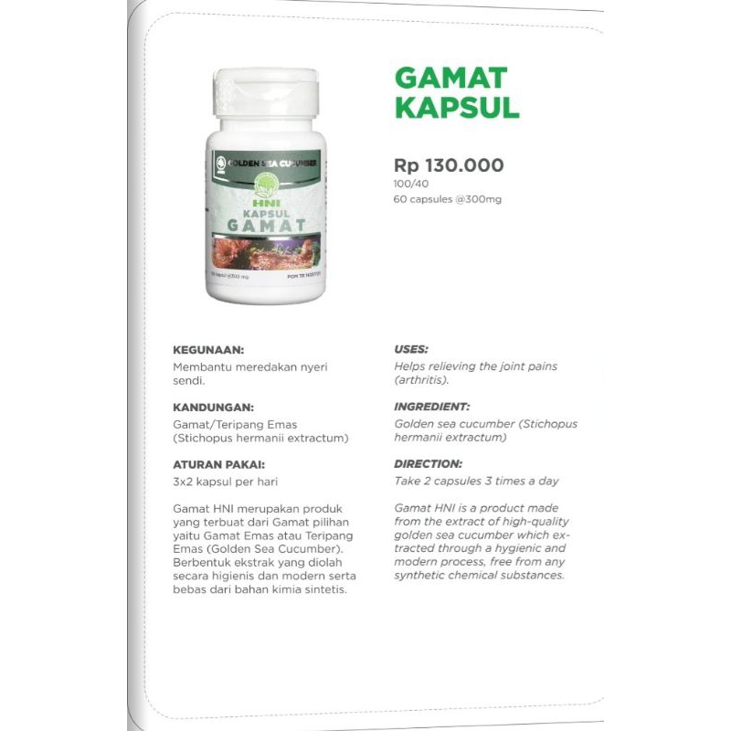Harga hni kapsul gamat original Terbaru Okt 2025 | BigGo Indonesia