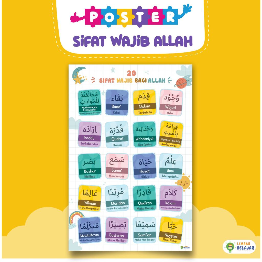Harga sifat wajib allah poster Terbaru Agt 2024 |BigGo Indonesia