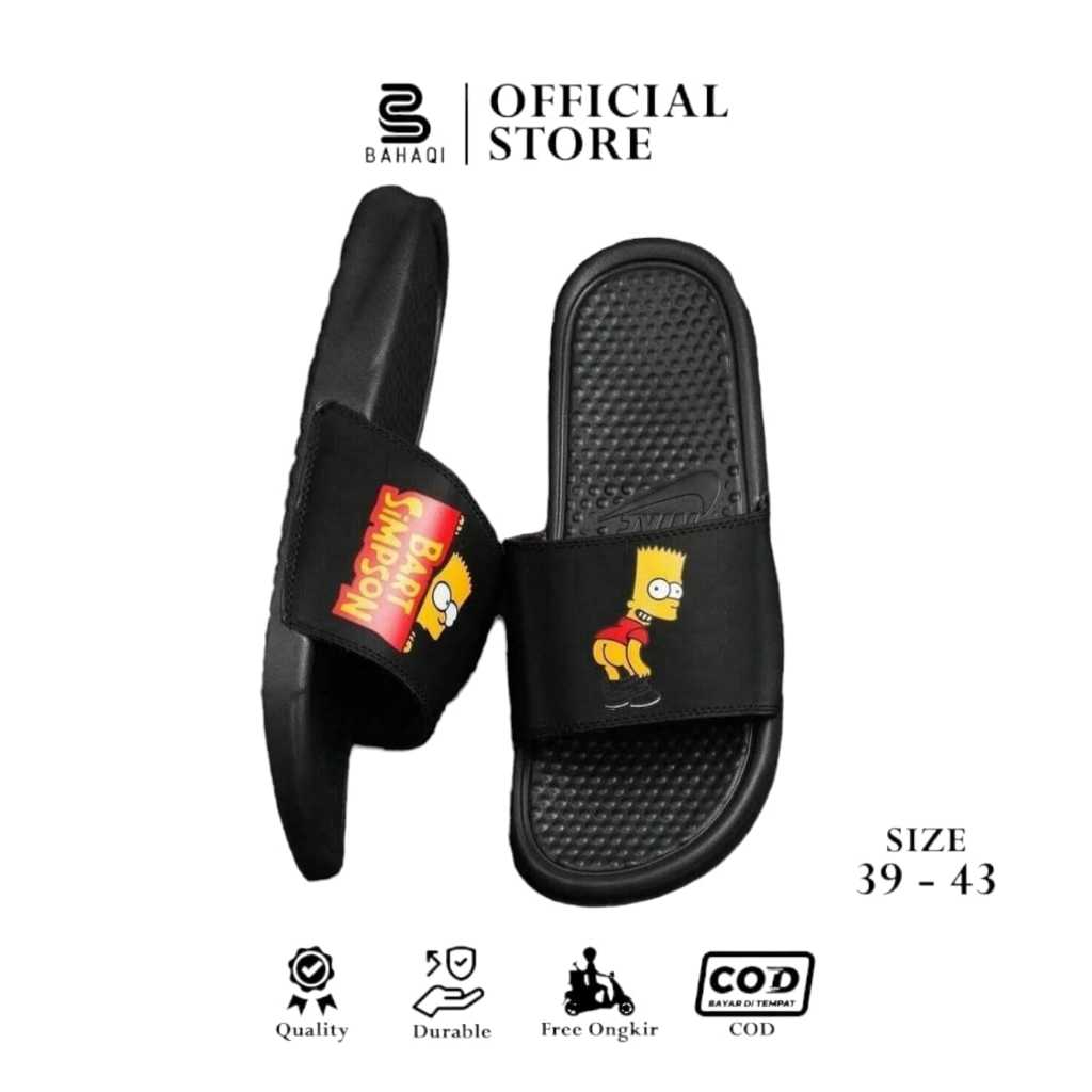 BAHAQI - Sandal slide sendal kartun karakter animasi bart simpson ...