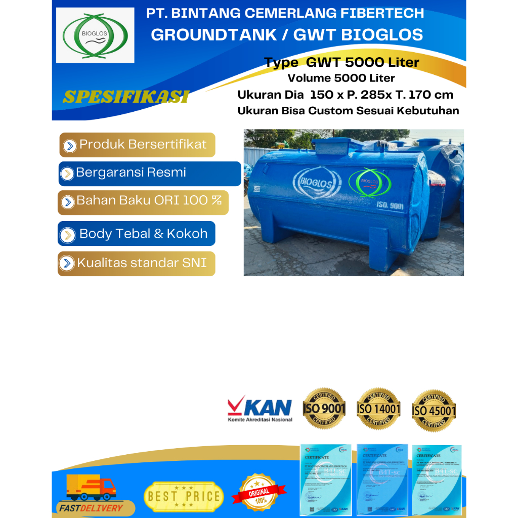 Harga gwt 5000 liter Terbaru Jun 2026 | BigGo Indonesia