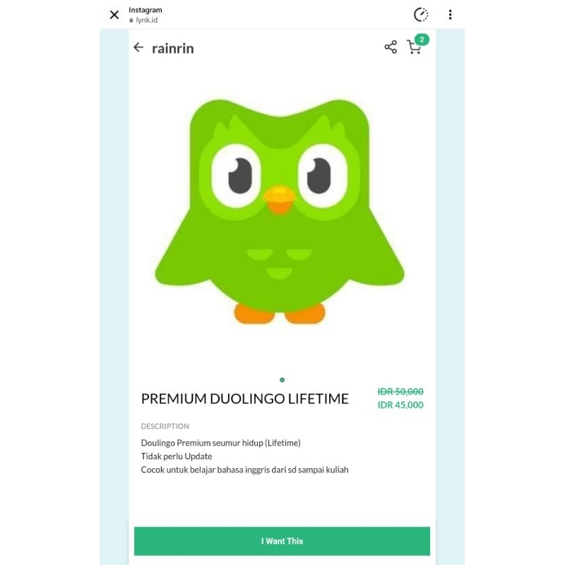Harga duolingo lifetime Terbaru Des 2024 |BigGo Indonesia