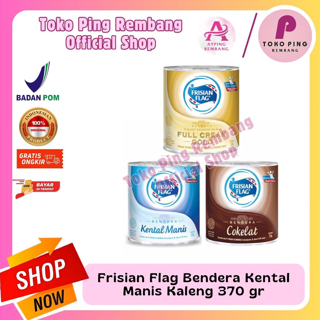 Frisian Flag Bendera Kental Manis Kaleng 370 gr - buy at the price of ...