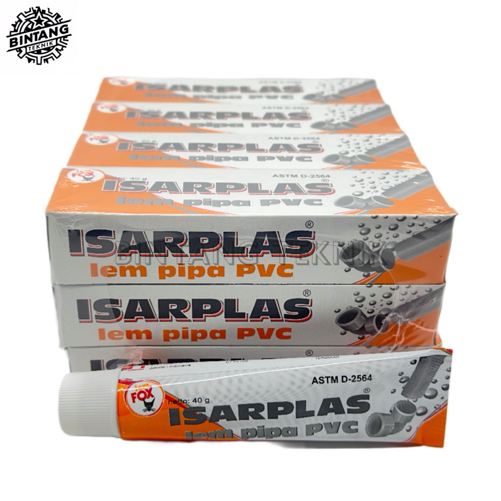 Jual LEM PIPA PVC ISARPLAS 40 GRAM [12 PCS] / LEM PIPA ISARP