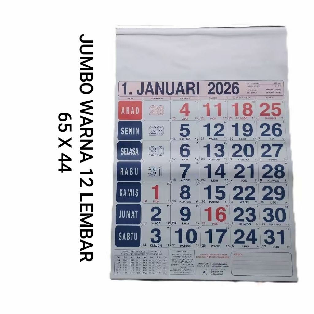 Harga kalender 2026 lengkap jumbo Terbaru Okt 2025 | BigGo Indonesia