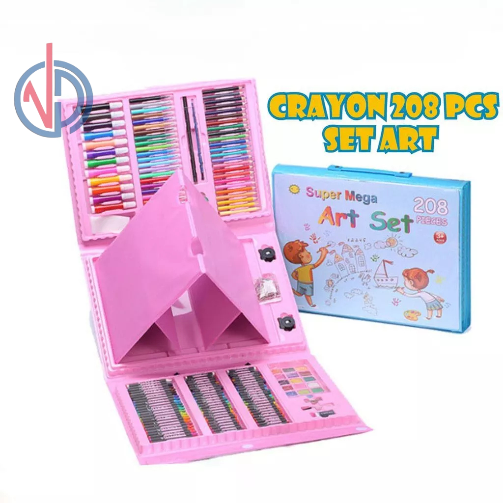 Jual ART SET CRAYON KRAYON ANAK SET ISI 208 PCS PENSIL WARNA ALAT LUKIS ...
