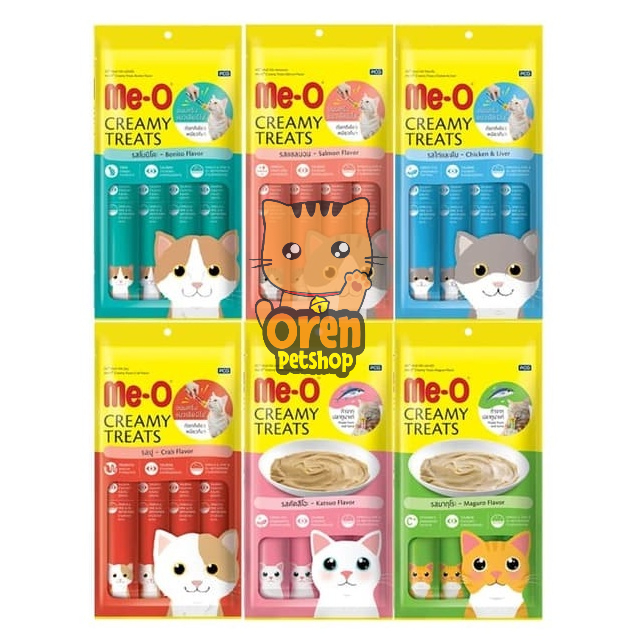 Jual Meo Creamy Treats 60 g Snack Cream Kucing All Varian rasa Oren ...