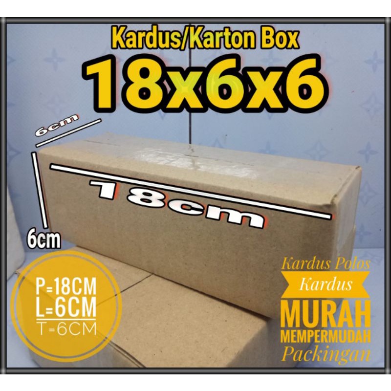 Jual kardus kecil uk 18x6x6 kardus mini kardus polos | Shopee Indonesia