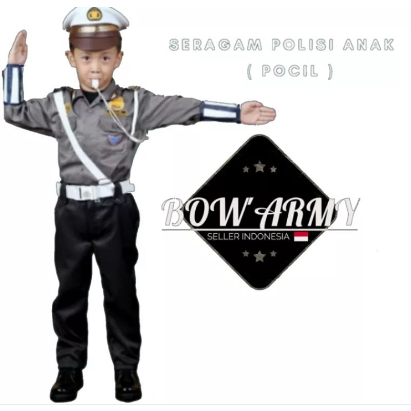 Jual seragam polisi anak / seragam pocil anak / seragam profesi anak ...