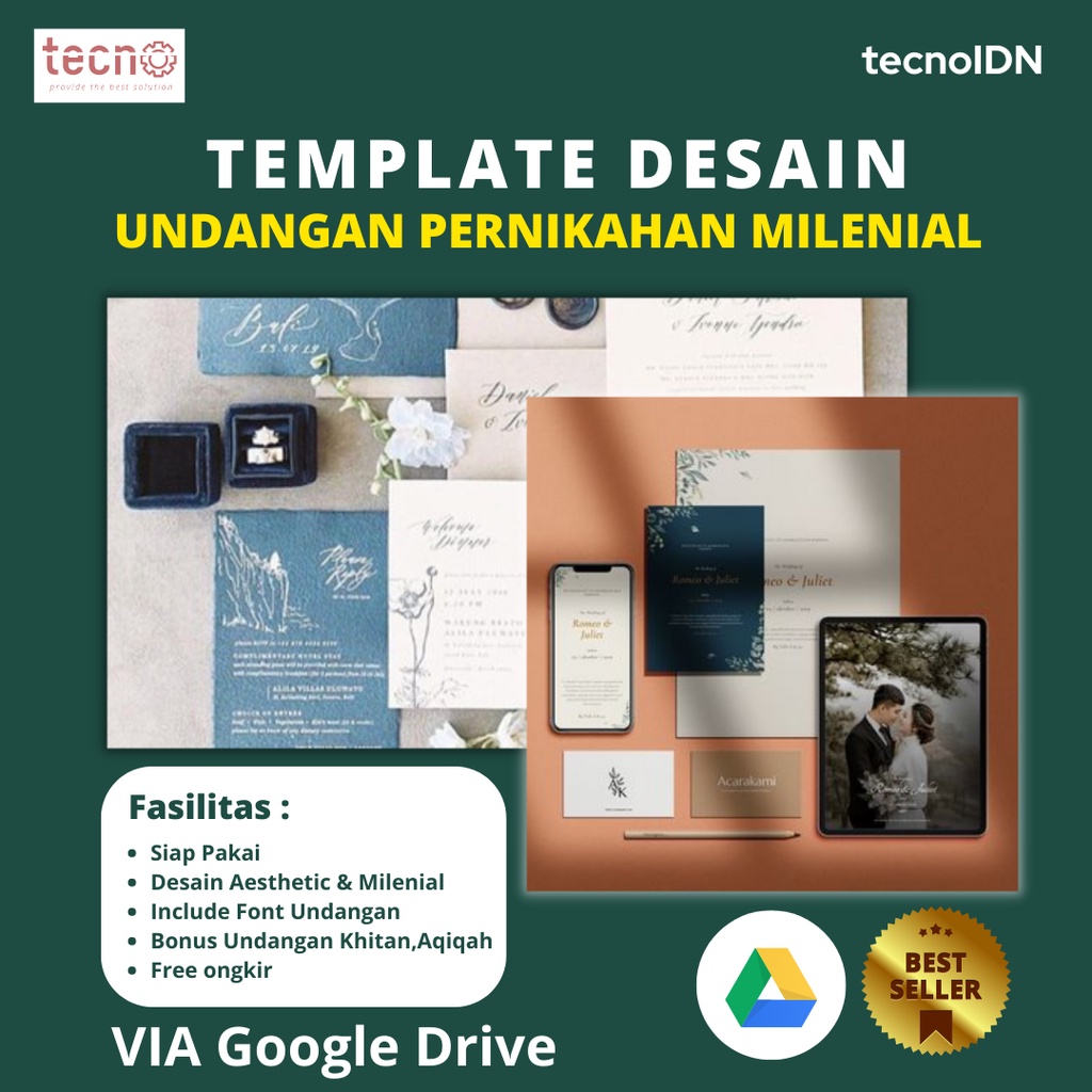 Jual Template Desain Undangan Pernikahan Milenial Aesthetic Rustic ...