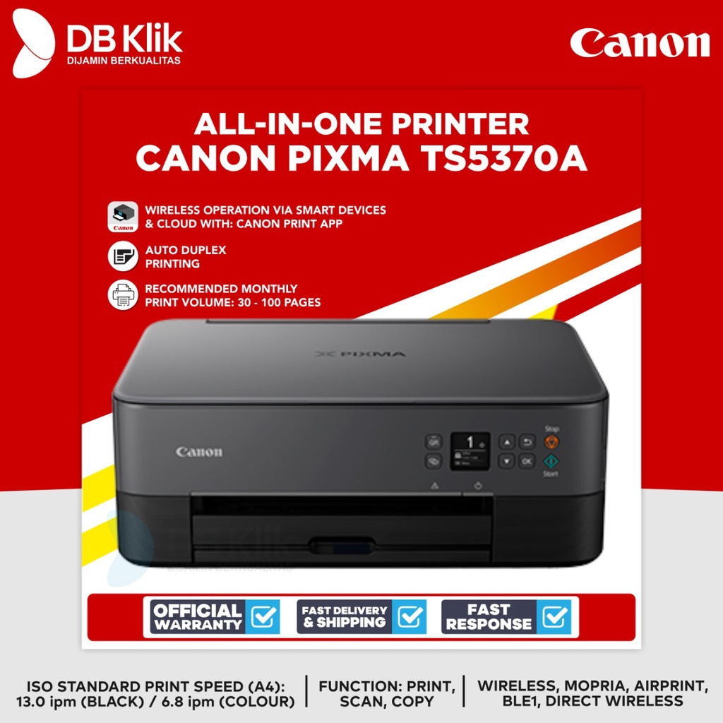 Jual Printer CANON PIXMA TS5370A All in One WiFi Bluetooth Duplex ...