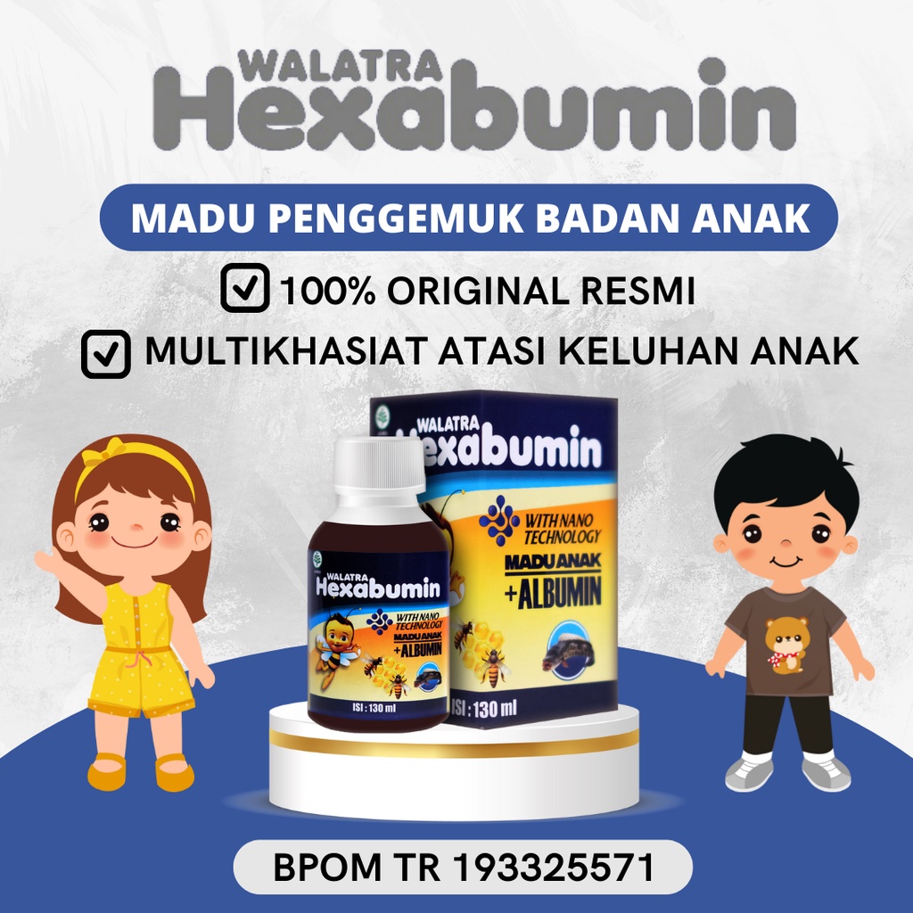 Jual Madu Hexabumin 100% ASLI Obat Penggemuk Badan Anak Vitamin ...