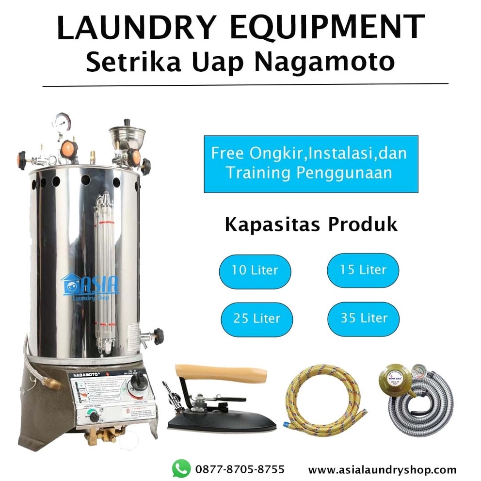 Jual Boiler Setrika Uap Nagamoto Kapasitas 10 Liter Untuk Laundry ...