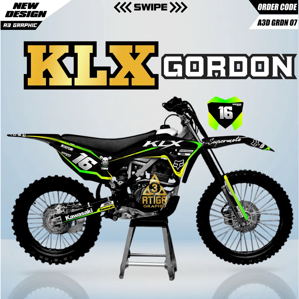 Jual Decal KLX GORDON Supermoto klx lgordon full body decal klx gordon ...