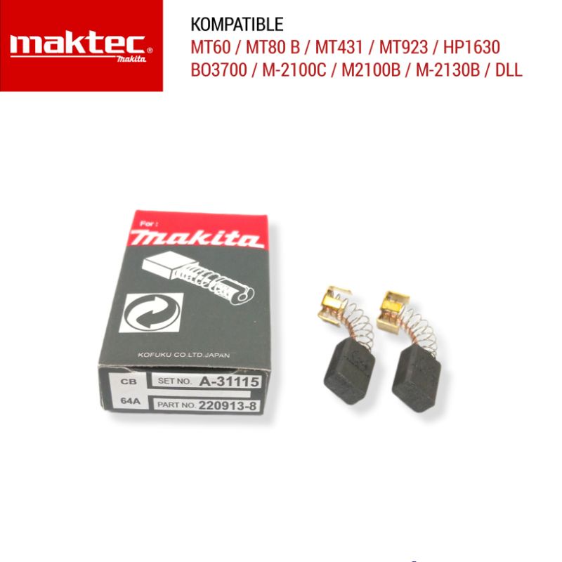 Jual CB 64 A Makita Carbon Brush 64 A Original Makita Kul Areng Bostel ...