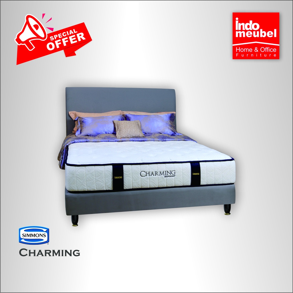 Jual KASUR SPRINGBED SIMMONS TYPE CHARMING 160 X 200 FULLSET GARANSI ...