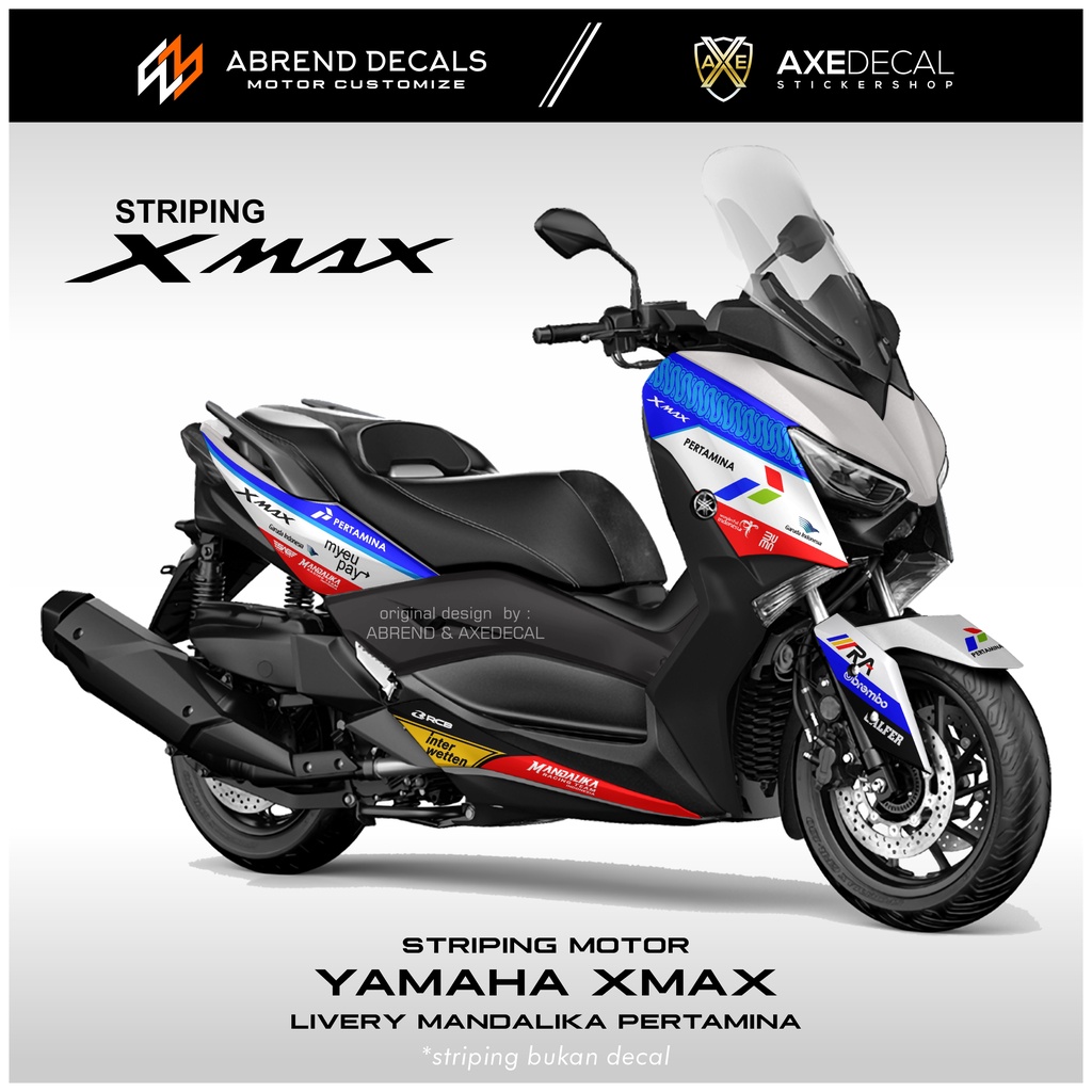 Jual Striping Yamaha XMAX Mandalika Pertamina / Stiker Motor Xmax ...