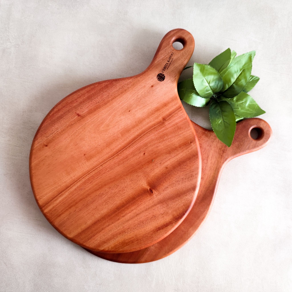 Jual Talenan Kayu Bulat (FREE UKIR NAMA/LOGO) | Talenan Kayu Jati ...