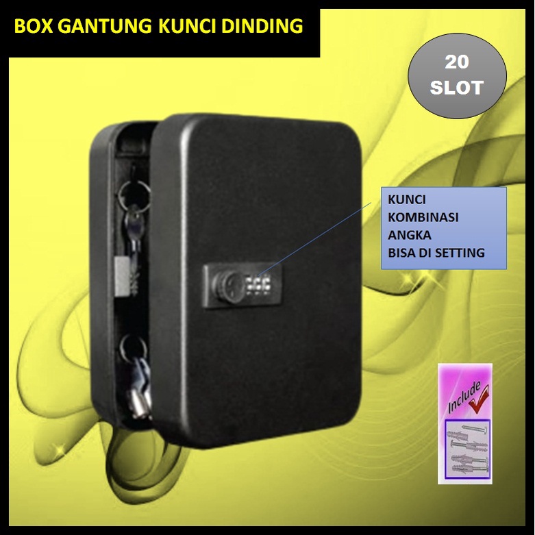 Jual COD KEYBOX KOTAK KUNCI BESI DINDING KEY BOX CABINET KOTAK ...