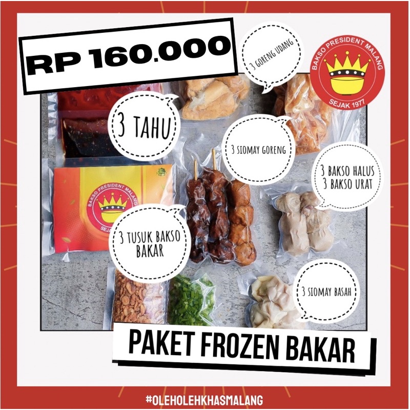 Jual Bakso President Frozen Bakar Khusus Pulau Jawa | Shopee Indonesia