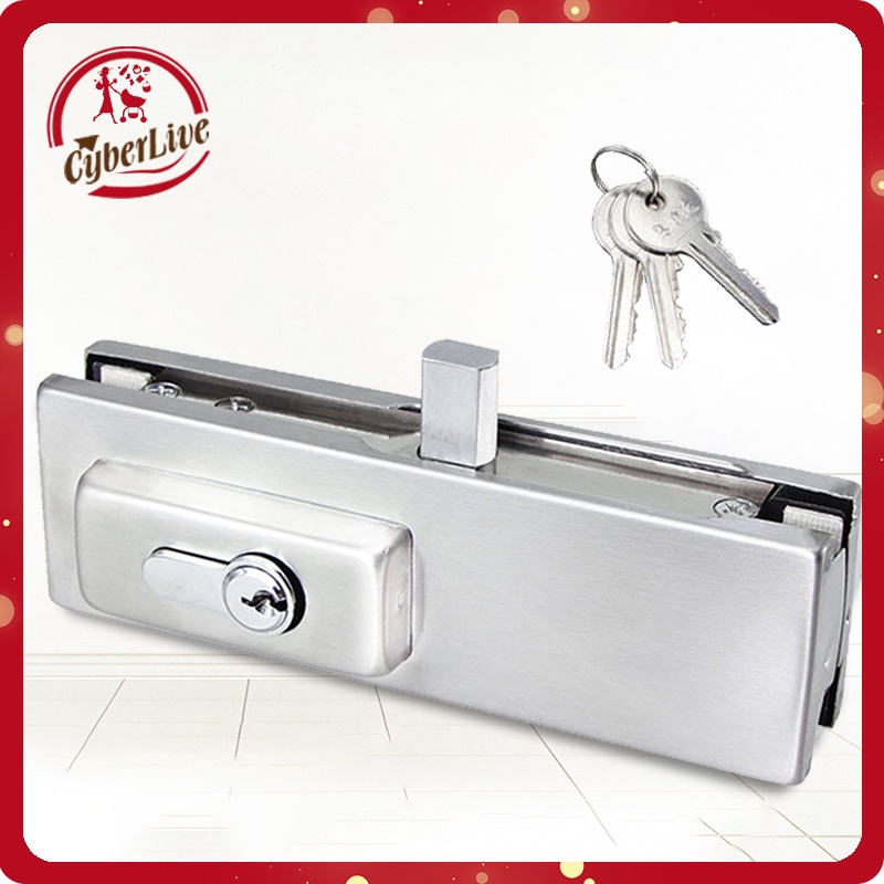 Jual Kunci Pintu Kaca Bawah Cylinder Patch Fitting Glass Door Lock Stainless Steel | Shopee ...