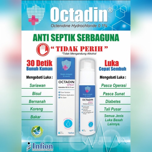 Jual OCTADIN GEL 20 GR / SPRAY 50 ML spray antiseptik tanpa alkohol ...
