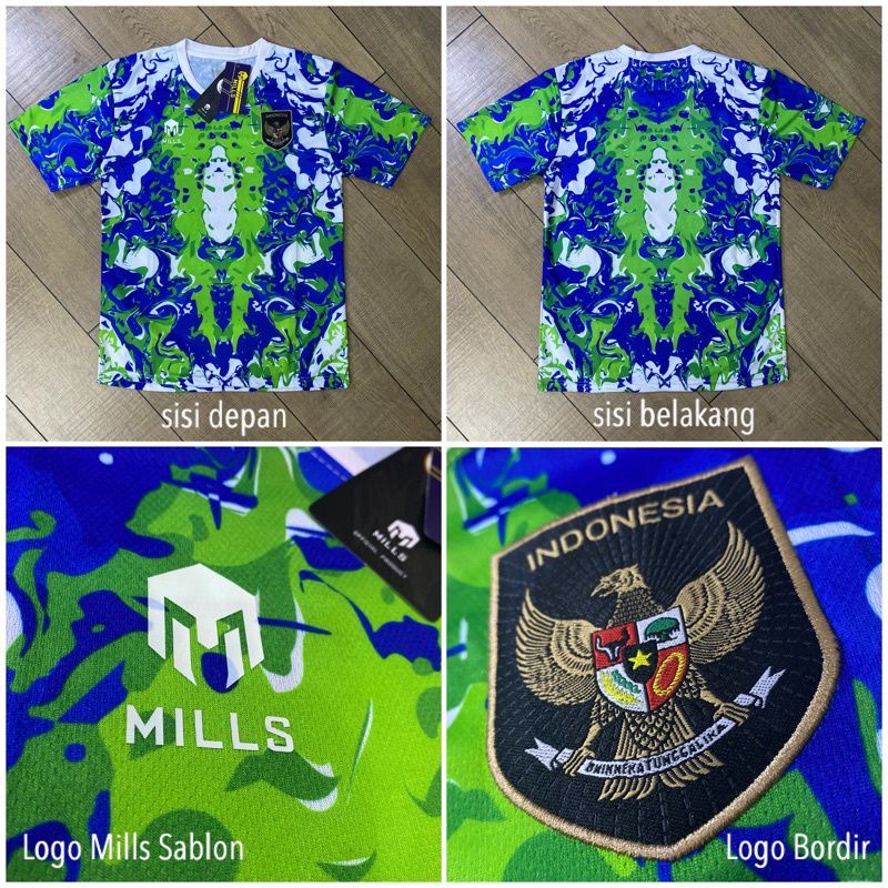 Jual New Jersey Training Prematch Timnas Indonesia Mills 2022 Hijau ...