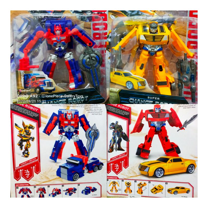 Jual Mainan Robot Transformer Bisa Berubah Menjadi Kendaraan | Shopee ...
