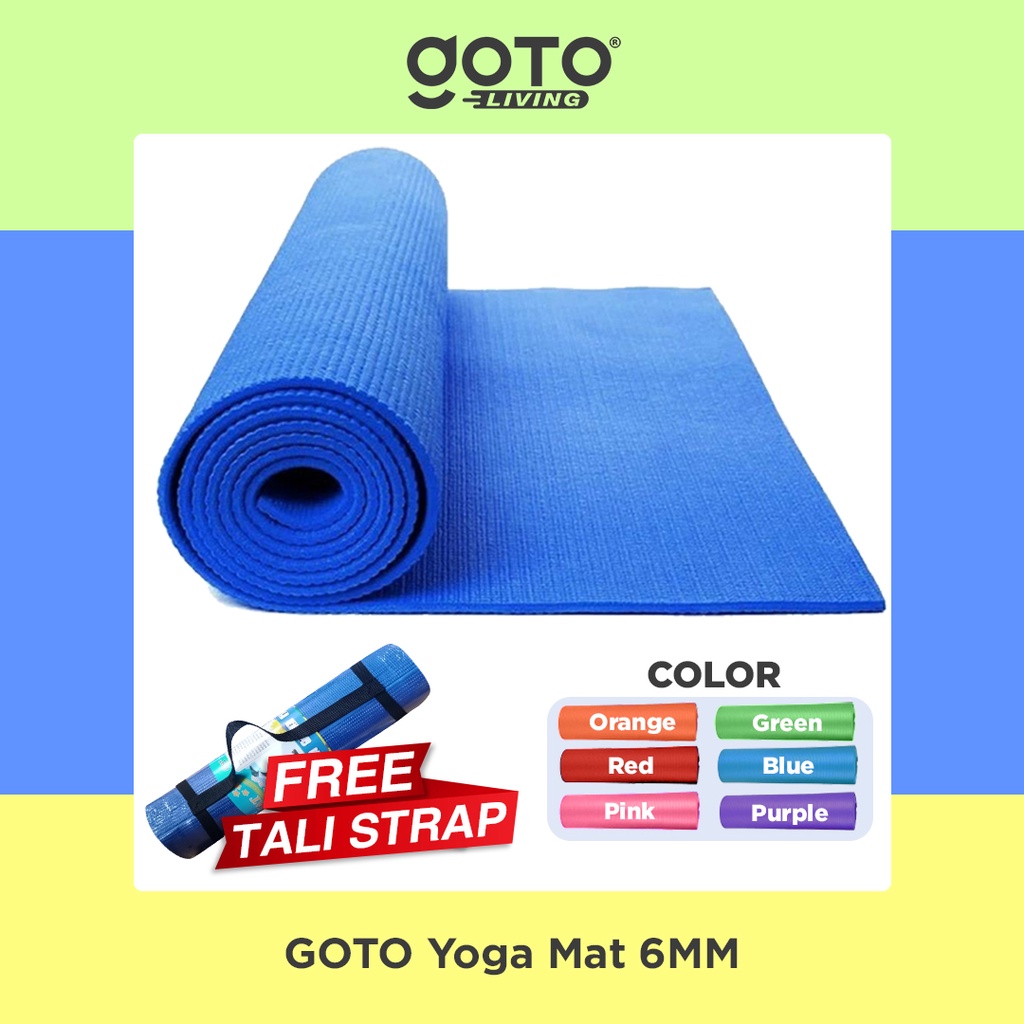 Jual Goto PVC Yoga Mat 6mm Alas Matras Anti Slip Indoor Outdoor ...