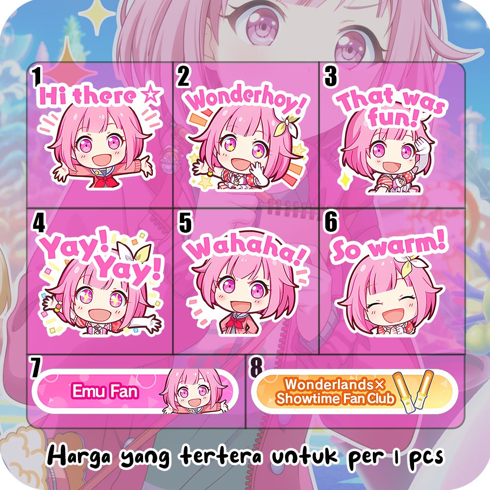 Jual Stiker Glossy Emu Otori Project Sekai, Sticker Anime Game | Shopee ...