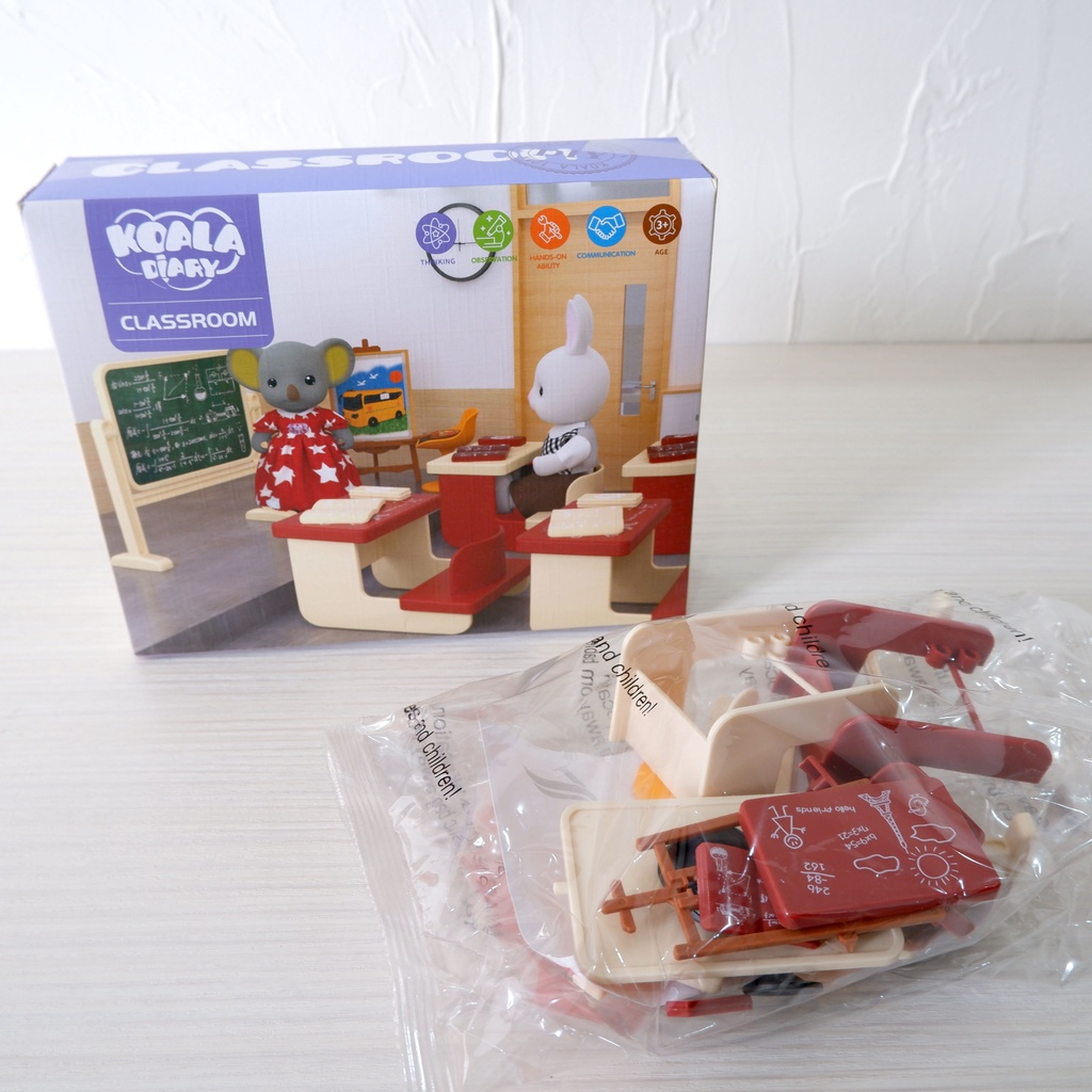 Jual koala diary CLASSROOM SET ACCESSORIES town diy doll house toys ...