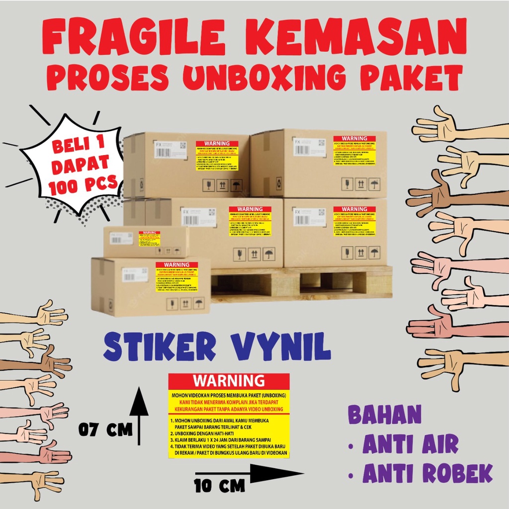 Jual STIKER LABEL UNBOXING ISI 100PCS | Shopee Indonesia